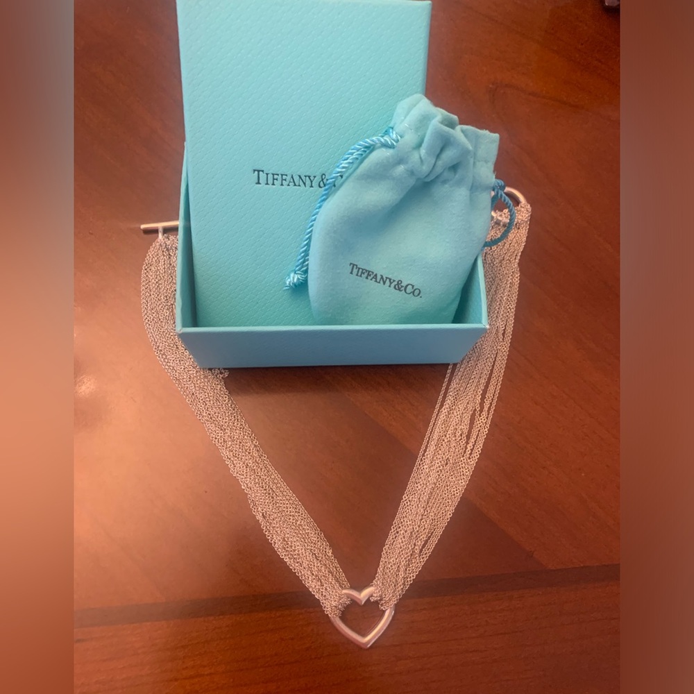 Authentic Tiffany & Co. Multi-Strand Heart Necklace I… - Gem